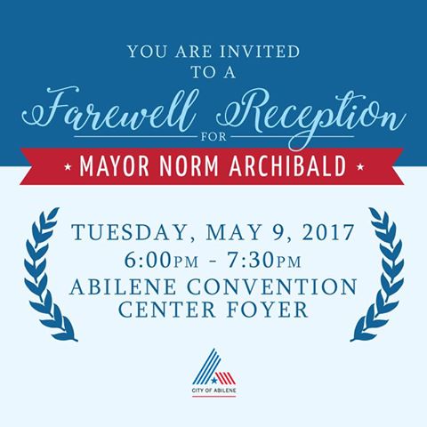 City Invites Public to Farewell Reception Honoring Mayor Archibald ...